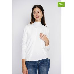 William de Faye Twinset in Wei&szlig; - 77% | Gr&ouml;&szlig;e 42 | Damen-pullover-cardigans