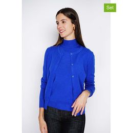 William de Faye Twinset in Blau - 74% | Gr&ouml;&szlig;e 34 | Damen-pullover-cardigans