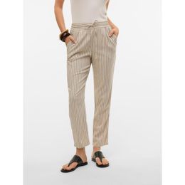 V&eacute;ro Moda Vero Moda Damen Schlupfhose &raquo;VMJESMILO MW ANKLE PANTS WVN NOOS&laquo; mit Leinen, elastisches B&uuml;ndchen und Kordelzug silber M (38), N-Gr