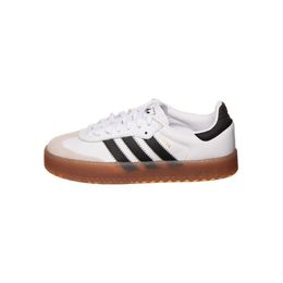 Adidas Leder-Sneakers "Samba" in Wei&szlig; - 18% | Gr&ouml;&szlig;e 40 2/3 | Damen-sneakers