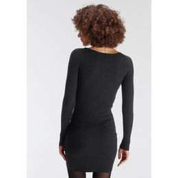 AJC Damen AJC Strickkleid figurbetont, aus hochwertigem Rippstrick schwarz 40, N-Gr