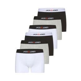 Jack & Jones Jack & Jones Herren Trunk &raquo;JACOLD &ndash; Boxershorts mit farbigem Bund im 6er-Pack&laquo; Packung, 6 Stk. Druck, modisch, regular fit, Jersey XL, 6 Stk.