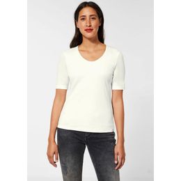 Street One Damen Street One T-Shirt &raquo;Style Palmira&laquo; im Basic-Style wei&szlig; 36