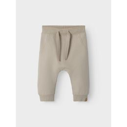 name it Jungen Sweathose &raquo;NBNTAKKI f&uuml;r M&auml;dchen und Jungen mit Kordelzug&laquo; unifarben, casual, regular fit, Baumwollmischung, Sweatware beige 62, N-Gr