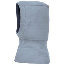 MaxiMo Jungen MaxiMo Wendem&uuml;tze reine Merinowolle, reversible, doppelt gestrickt, Ausgen&auml;htes Halsteil blau