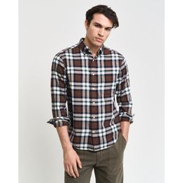 Gant Herren Langarmhemd &raquo;REG FLANNEL PLAID SHIRT&laquo; braun S, N-Gr