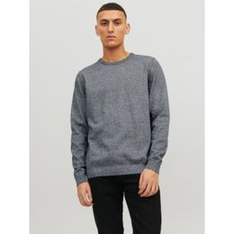 Jack & Jones Jack & Jones Herren Rundhalspullover &raquo;JJEBASIC mit Rundhals, ideal f&uuml;r Job und Freizeit&laquo; unifarben, modisch, slim fit, Baumwolle, Rundhals blau S