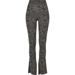 Urban Classics Damen Urban Classics Leggings &raquo; Damen Ladies High Waist Zebra Boot Cut Leggings&laquo; S, US-Gr&ouml;&szlig;en