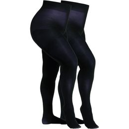 Camano Damen Feinstrumpfhose &raquo;fine curvy&laquo; 60 Curvy-Tights, matt, extra breiter Bund blau 44/46