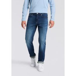 Tommy Jeans Herren Slim-fit-Jeans &raquo;Austin Slim Tapered&laquo; zum Kn&ouml;chel hin schmaler werdende Jeans mit mittlerer Leibh&ouml;he blau 34, L&auml;nge 32