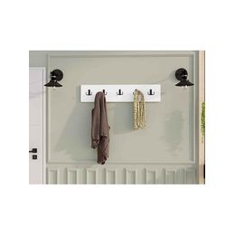 Evila Wandgarderobe in Wei&szlig; - (B)80 cm - (H)17 cm - (T)1,8 cm - 72% | Garderoben