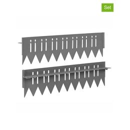 Inkazen 10er-Set: Beet-Bord&uuml;ren in Grau - (B)50 x (H)13,6 x (T)5,5 cm - 62% | Gartendekoration