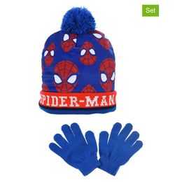 Spiderman 2tlg. Winteraccessoires-Set "Spiderman" in Blau - 60% | Gr&ouml;&szlig;e 54 cm | Kindermuetzen