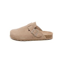 billowy Leder-Clogs in Beige - 56% | Gr&ouml;&szlig;e 39 | Damen-pantoletten