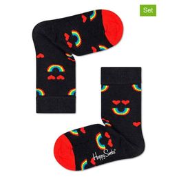 Happy Socks 2er-Set: Socken in Schwarz - 79% | Gr&ouml;&szlig;e 22-24 | Babysocken-strumpfhosen