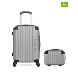 Les P'tites Bombes Les P ́tites Bombes 2tlg. Set: Hardcase-Trolley und Beautycase "Hambourg" in Grau - 67% | Damen-koffer-reisegepaeck