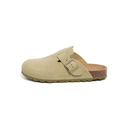 billowy Leder-Clogs in Beige - 53% | Gr&ouml;&szlig;e 37 | Damen-pantoletten
