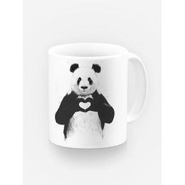 WOOOP Tasse "Love panda" in Wei&szlig; - 330 ml - 56% | Gedeckter-tisch
