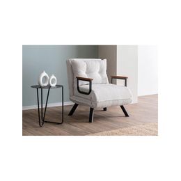 Evila Schlafsessel "Sandro" in Creme - (B)78 x (H)69 x (T)50 cm - 81% | Sitzmoebel