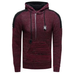 Rusty Neal Herren Kapuzensweatshirt &raquo;Knitwear&laquo;, mit praktischem Rei&szlig;verschluss rot 3XL