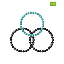 Pearline 3er Set: Armb&auml;nder in mit Edelsteinen - 77% | Schmuck