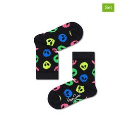 Happy Socks 2er-Set: Socken "Alien" in Bunt - 60% | Gr&ouml;&szlig;e 24-26 | Babysocken-strumpfhosen