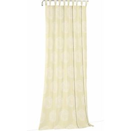 WIRTH Vorhang &raquo;Kingston&laquo; Schlaufen 1 Stk. tlg. beige Jacquard, Polyacryl, Polyester