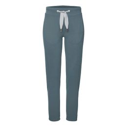 ELBSAND Damen Sweathose mit Logodruck hinten, Jogginghose mit Kordelzug und Taschen blau M (38), N-Gr