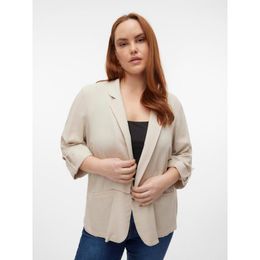 Vero Moda Curve Damen Kurzblazer &raquo;VMCJESMILO 3/4 BLAZER WVN GA NOOS CUR&laquo; beige 44