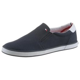 Tommy Hilfiger Damen Slip-On Sneaker &raquo;ICONIC SLIP ON SNEAKER&laquo; Slipper, Freizeitschuh, Halbschuh mit seitlichen Stretcheins&auml;tzen blau 39