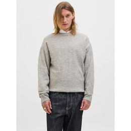 Jack & Jones Jack & Jones Herren Rundhalspullover &raquo;JJESOHO OLLIE KNIT CREW NECK SN&laquo; Materialmix, relaxed fit grau XL