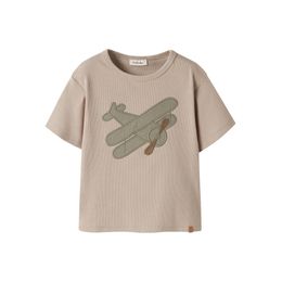 Lil'atelier T-Shirt Jungen Gr&ouml;&szlig;e 98 dunkelbeige / braun / gr&uuml;n