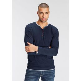 AJC Herren AJC Longsleeve Langarm, schmal geschnitten, Rundhalsausschnitt blau S (48/50)