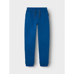 name it Jungen Sweathose &raquo;NKMSWEAT &ndash; Jogger mit verstellbarem Bund und Rippb&uuml;ndchen&laquo; unifarben, casual, regular fit, angeraute Sweatware blau 98, N-Gr