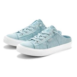 ELBSAND Damen Sneaker &raquo;Sabot, Clog, Freizeitschuh, Halbschuh, Stoffschuh, Turnschuh&laquo; Textilschuh zum Reinschl&uuml;pfen Unisex VEGAN blau 35