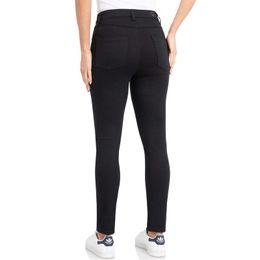 Wonderjeans Damen wonderjeans High-waist-Jeans &raquo;Skinny&laquo; in k&ouml;rperbetonter Passform schwarz 40, L&auml;nge 28