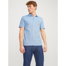 Jack & Jones Jack & Jones Herren Poloshirt &raquo;JJEPAULOS POLO SS NOOS&laquo; Baumwolle, slim fit blau XXL