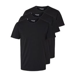 Selected Herren Selected T-Shirt &raquo;SLHROLAND SS O-NECK TEE 3-PACK NOOS&laquo; schwarz S