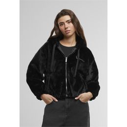 Karl Kani Damen Sweatjacke &raquo; Metal Signature Vegan Fur Zip Hoodie Jacket&laquo; XS