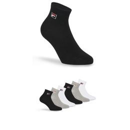 Fila Damen Kurzsocken &raquo;UNISEX QUARTER PLAIN SOCKS&laquo; 6 Stk. tlg. mit Logo-Schriftzug bunt 43-46