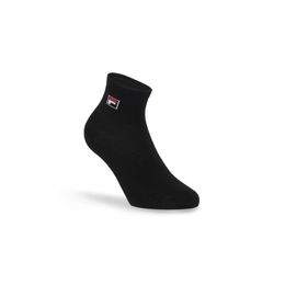 Fila Damen Kurzsocken &raquo;UNISEX QUARTER PLAIN SOCKS&laquo; 6 Stk. tlg. mit Logo-Schriftzug schwarz 43-46