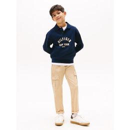 Tommy Hilfiger Jungen Sweatshirt &raquo;HILFIGER GRAPHIC SWEATSHIRT&laquo;, f&uuml;r Kinder bis 16 Jahre, mit Polokragen blau 4 (104)