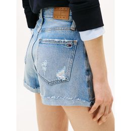 Tommy Jeans Damen Jeansshorts &raquo;HOT PANT CBF CI8010&laquo; mit Destroyed Effekt blau 28, N-Gr