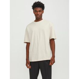 Jack & Jones Jack & Jones Herren Oversize-Shirt &raquo;JJEBRADLEY Oversize T-Shirt mit klassischem Rundhalsausschnitt&laquo; mit gek&auml;mmten Jersey wei&szlig; XS