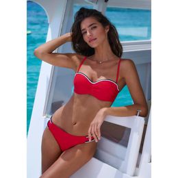s.Oliver Damen s.Oliver B&uuml;gel-Bandeau-Bikini-Top &raquo;Junis&laquo; mit geflochtenen Details rot 36, Cup D