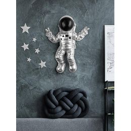 Evila Wanddekor "Cosmonaut" in Silber - (B)35 x (H)47 x (T)10 cm - 72% | Wanddekoration