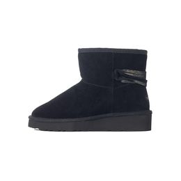 NICEBAY Leder-Winterboots "Elmira" in Schwarz - 75% | Gr&ouml;&szlig;e 38 | Damen-stiefel
