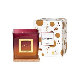 AVA & MAY AVA & MAY Duftkerze "Plum Cake" in Lila/ Orange - 450 g - 46% | Kerzen-vasen