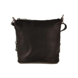 ORE10 Leder-Umh&auml;ngetasche "Ambly" in Schwarz - (B)20 x (H)19 x (T)10 cm - 72% | Damen-taschen