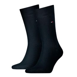 Tommy Hilfiger Herren Socken &raquo;TH MEN SOCK CLASSIC 2P&laquo; 2 Paar, Mit eingestricktem Flag-Logo blau 43-46